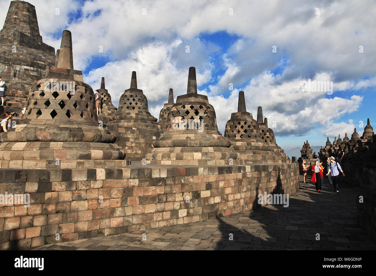 Borobudur - the great Buddhist temple in Indonesia Stock Photo - Alamy