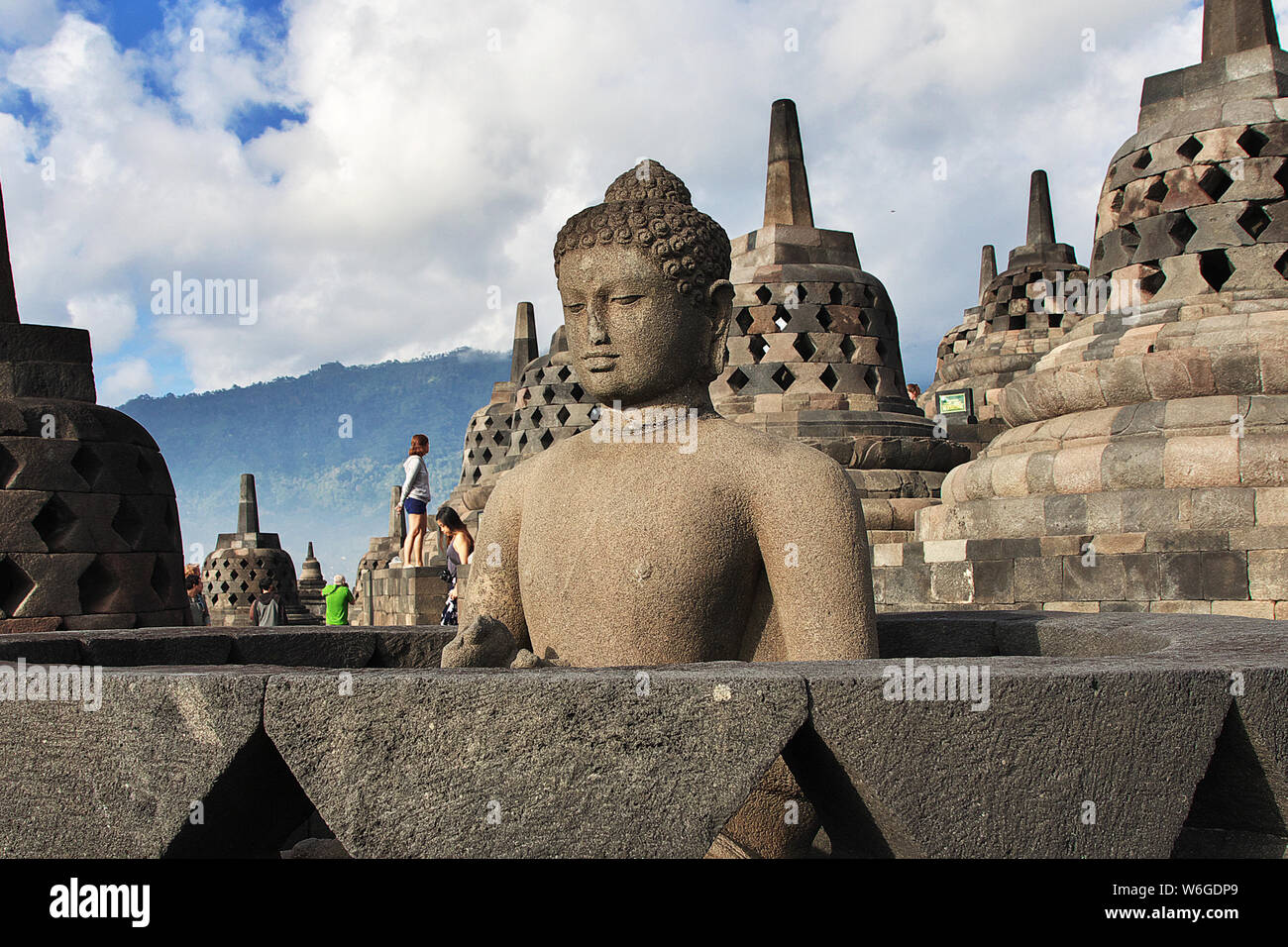 Borobudur - the great Buddhist temple in Indonesia Stock Photo - Alamy