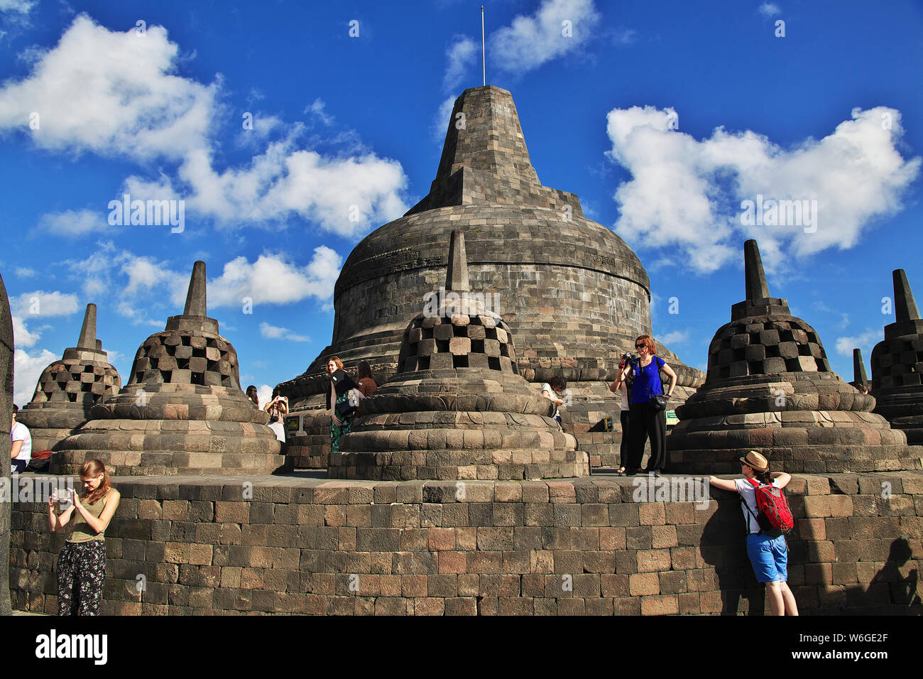 Borobudur - the great Buddhist temple in Indonesia Stock Photo - Alamy