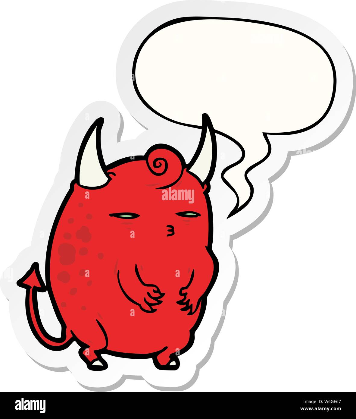 Fat devil cartoon Stock Vector Images - Alamy