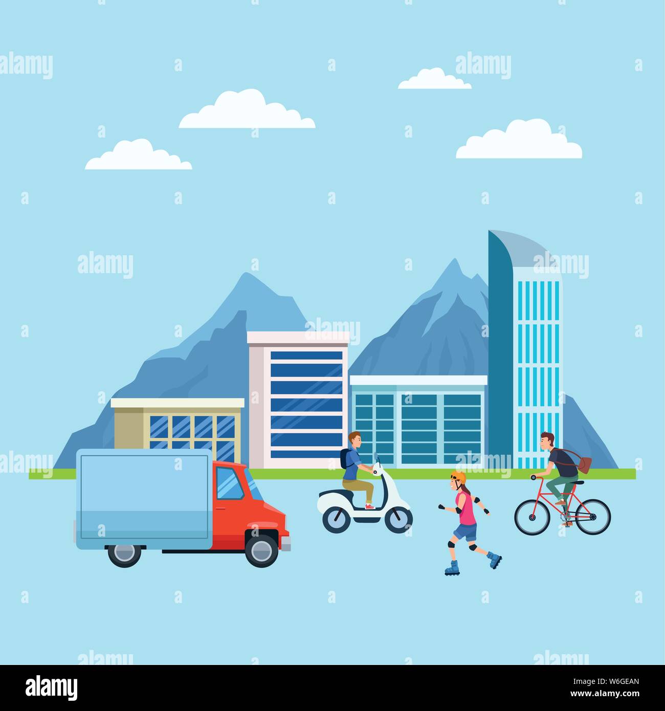 City transportation and mobility cartoons Stock Vector Image & Art - Alamy
