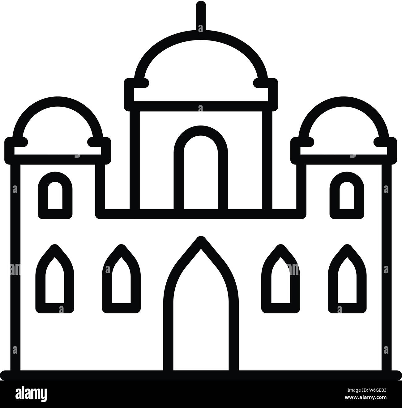 Asian mosque icon, outline style Stock Vector Image & Art - Alamy