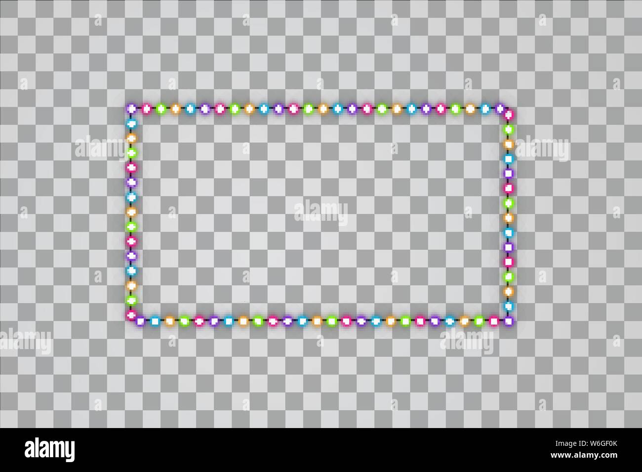 Shining multicolored led vector rectangle frames, neon illumination on ...