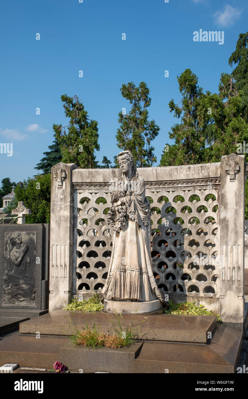 Milan, Italy; July 2019: This is one of unusual crypts on the ...