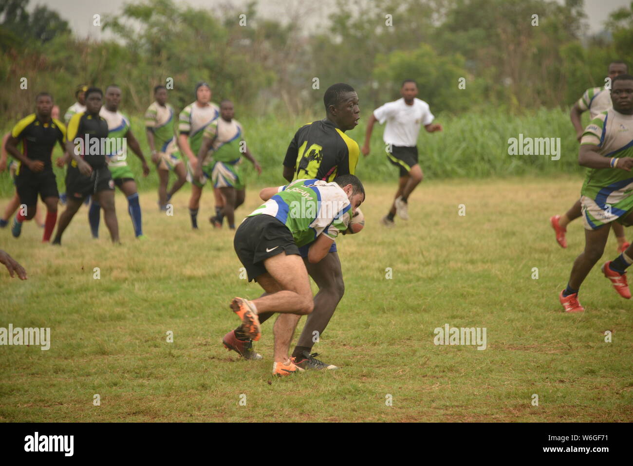 Friendly rugby game in Ghana Africa Stock Photo - Alamy