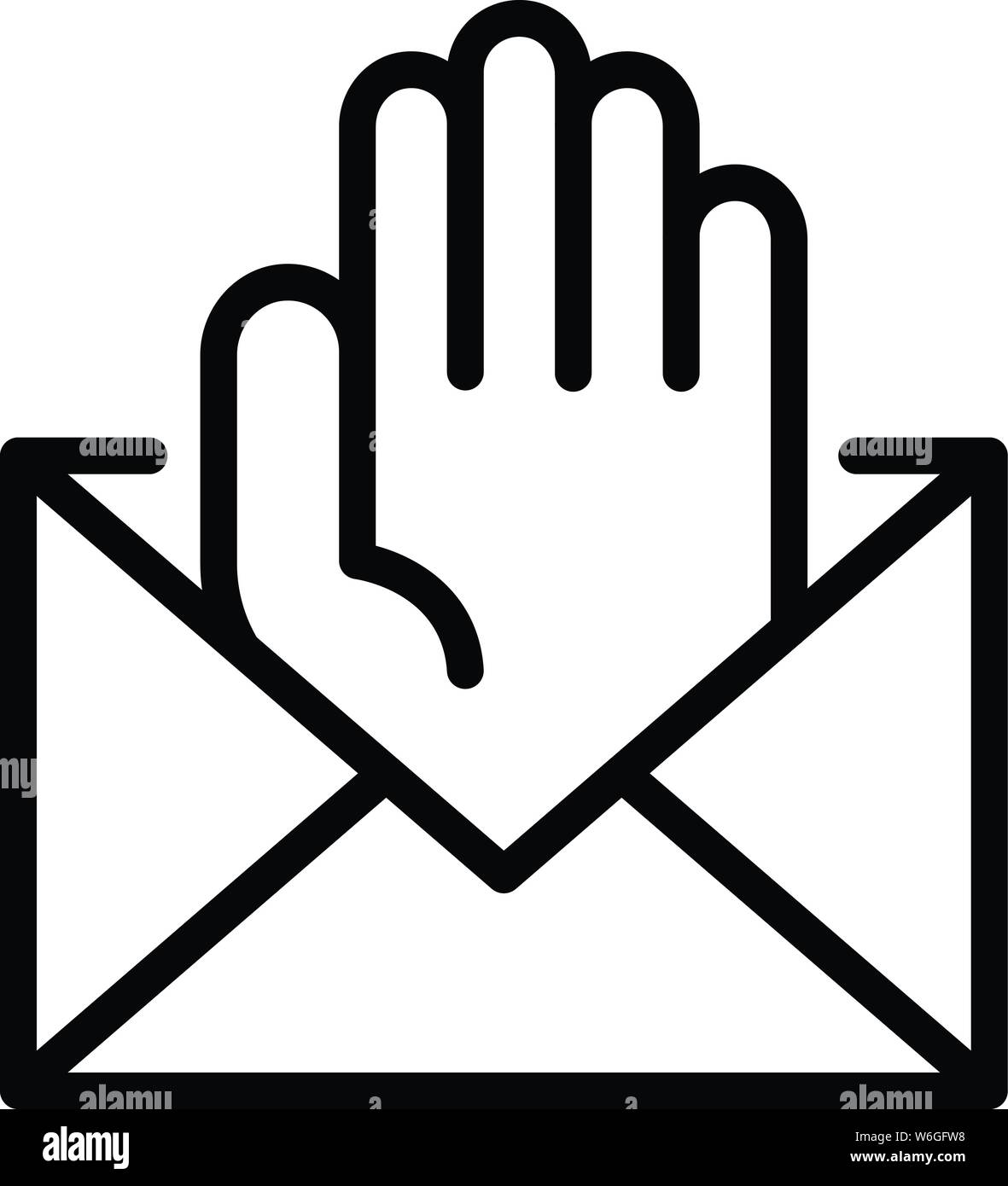 Welcome letter icon, outline style Stock Vector Image & Art - Alamy