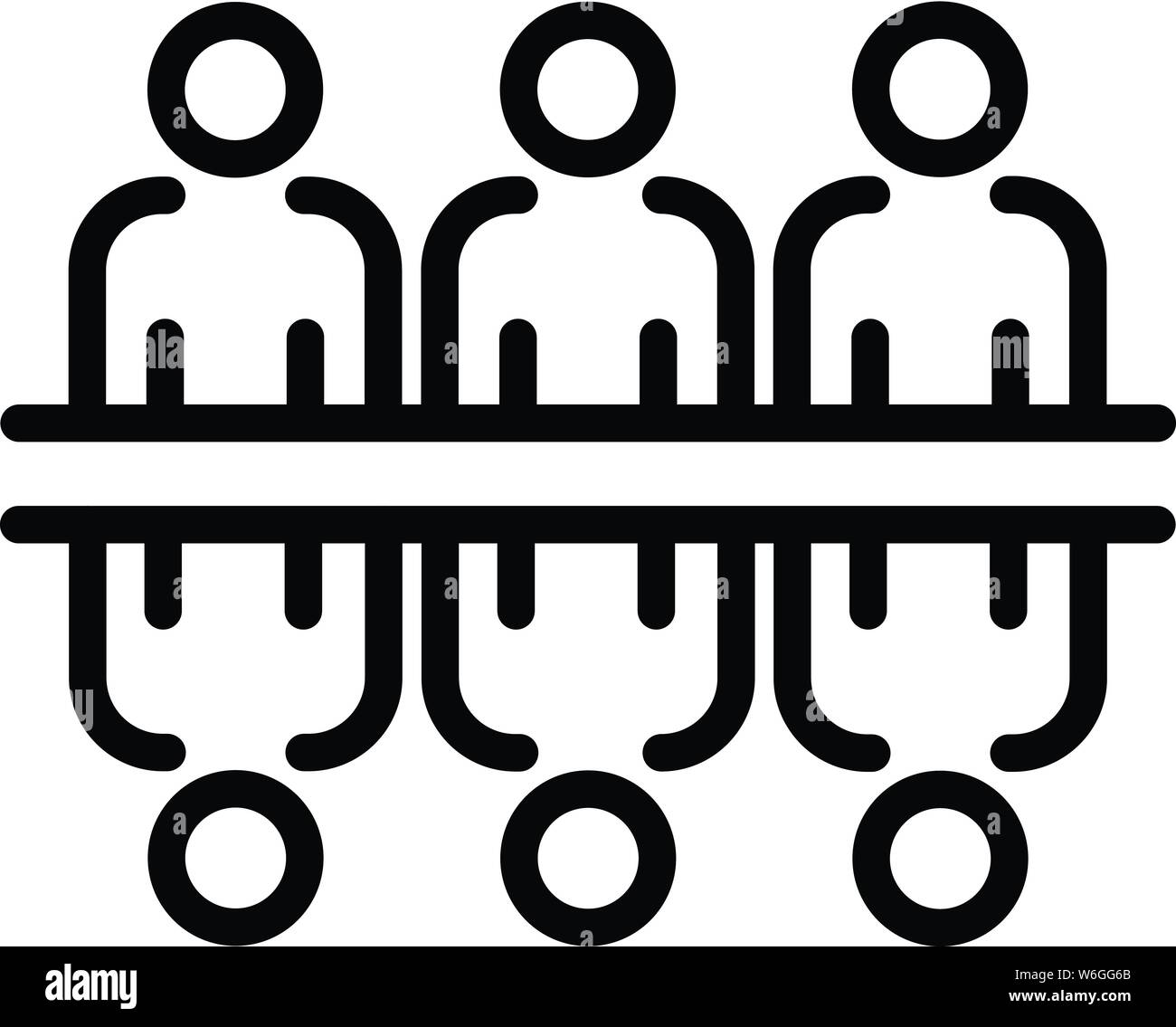 People opposite each other icon, outline style Stock Vector Image & Art ...