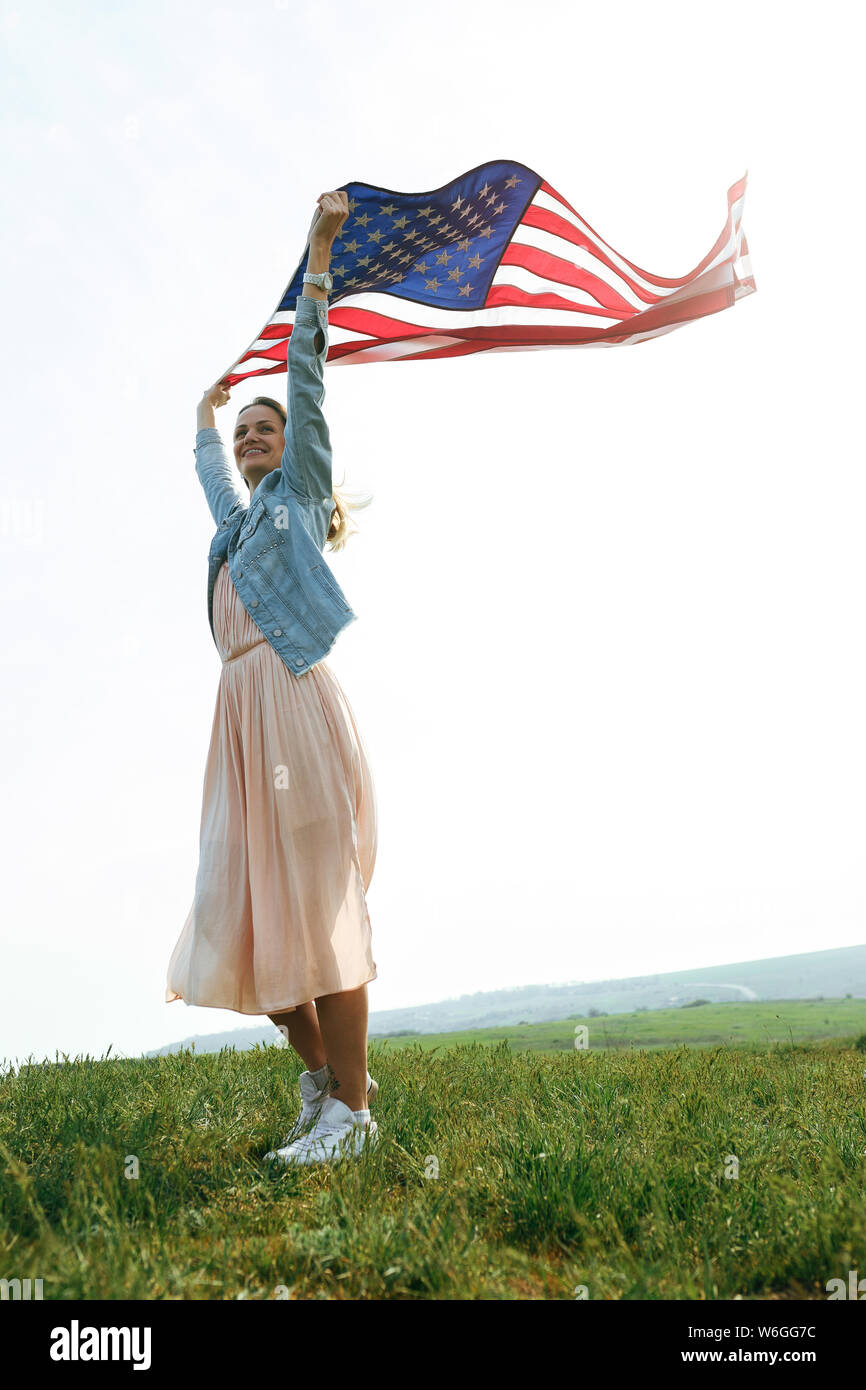 Widow holding flag hi-res stock photography and images - Alamy