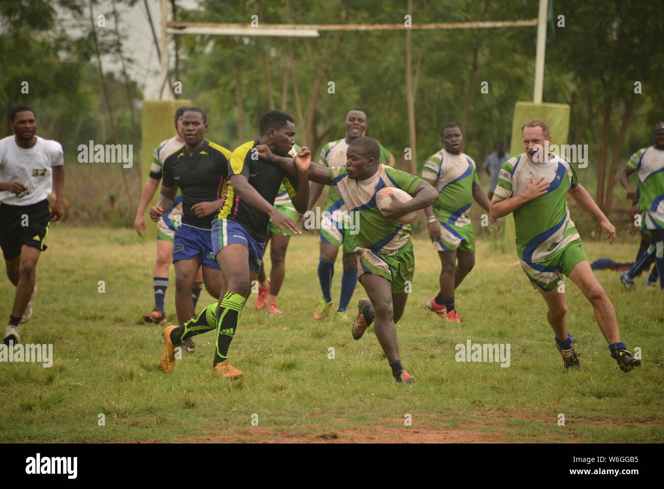 Friendly rugby game in Ghana Africa Stock Photo - Alamy