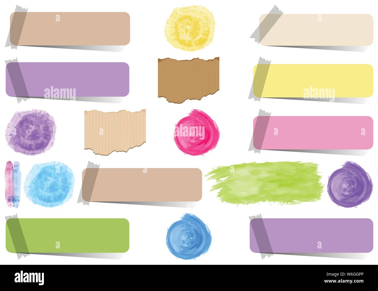 Set of isolated objects theme - banners illustration Stock Vector Image ...