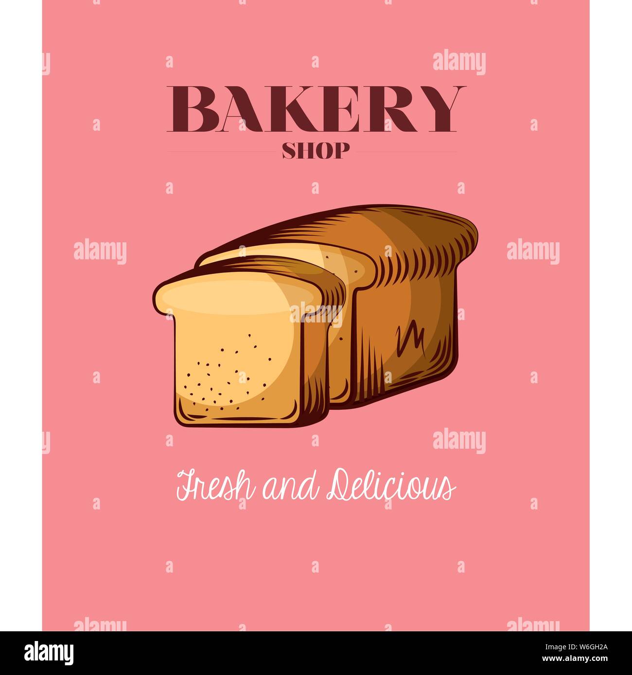 Toast bread of bakery vector design Stock Vector Image & Art - Alamy