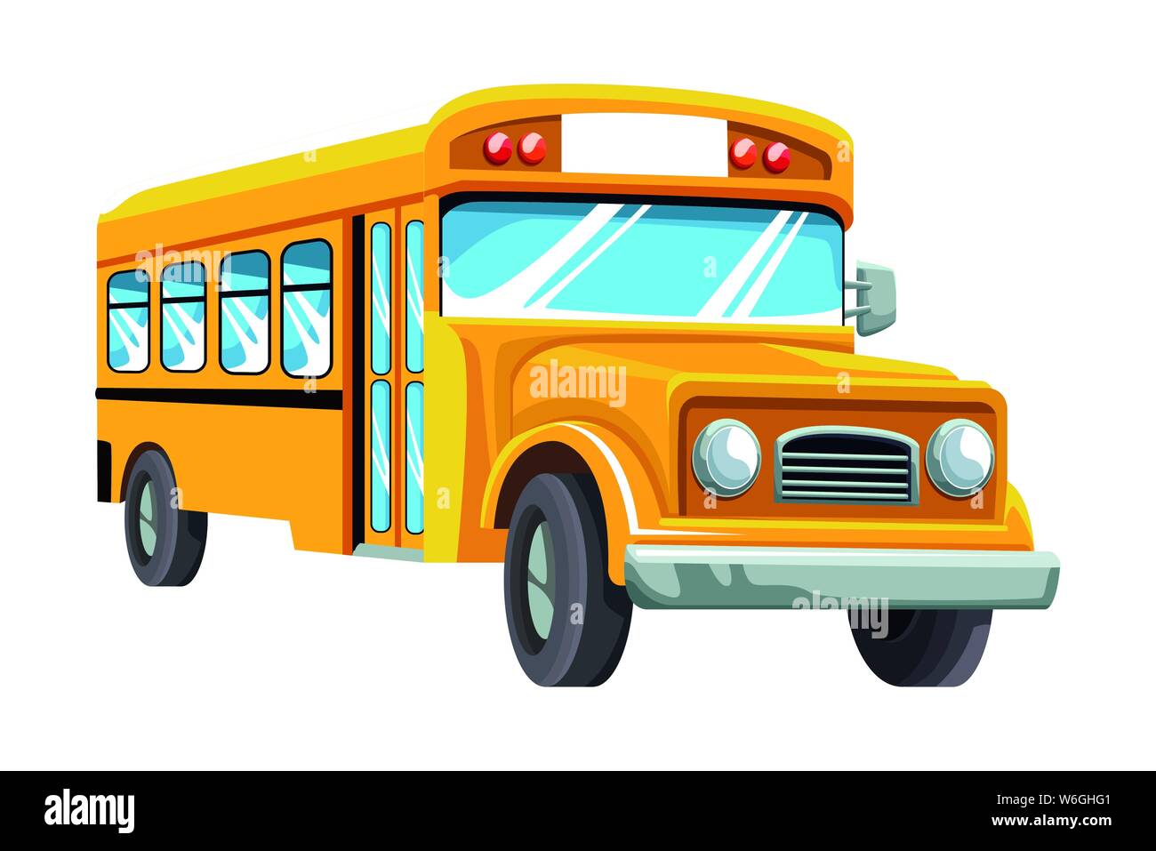 School bus vehicle isolated cartoon Stock Vector Image & Art - Alamy