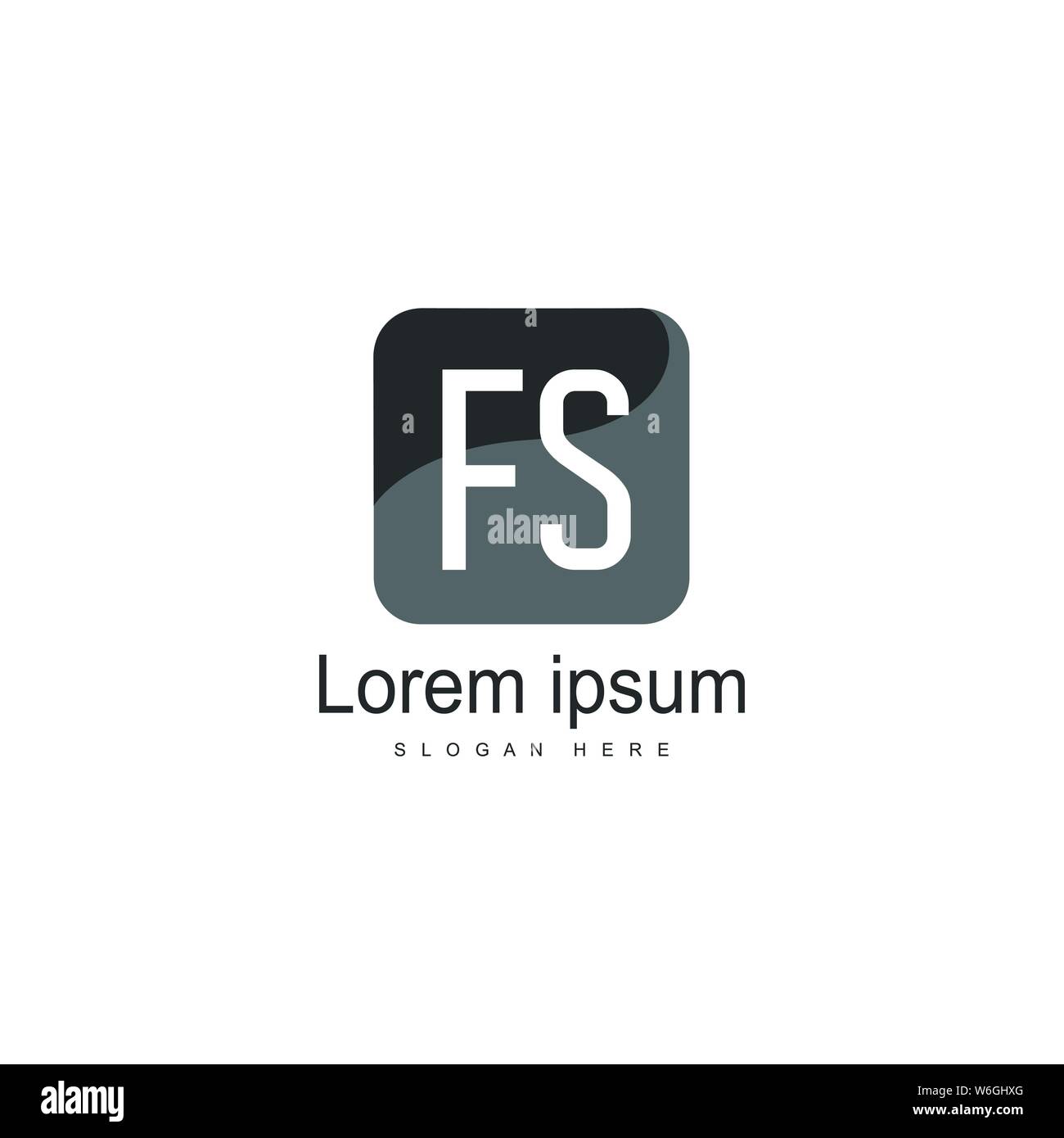 Initial FS logo template with modern frame. Minimalist FS letter logo ...