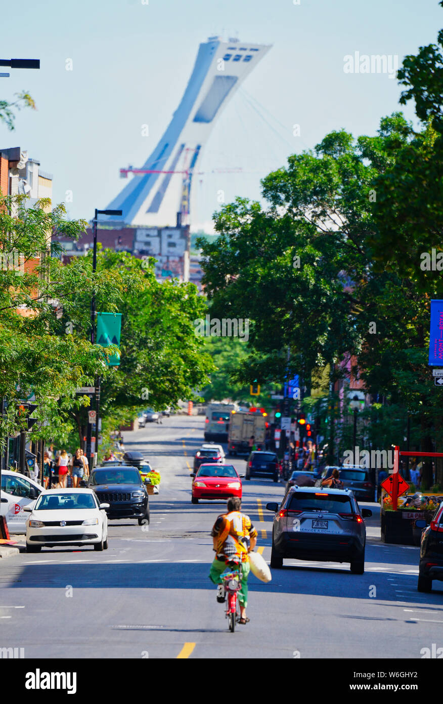 Montreal,Quebec,Canada,August 1,2019.Scene of Montreal's Plateau ...