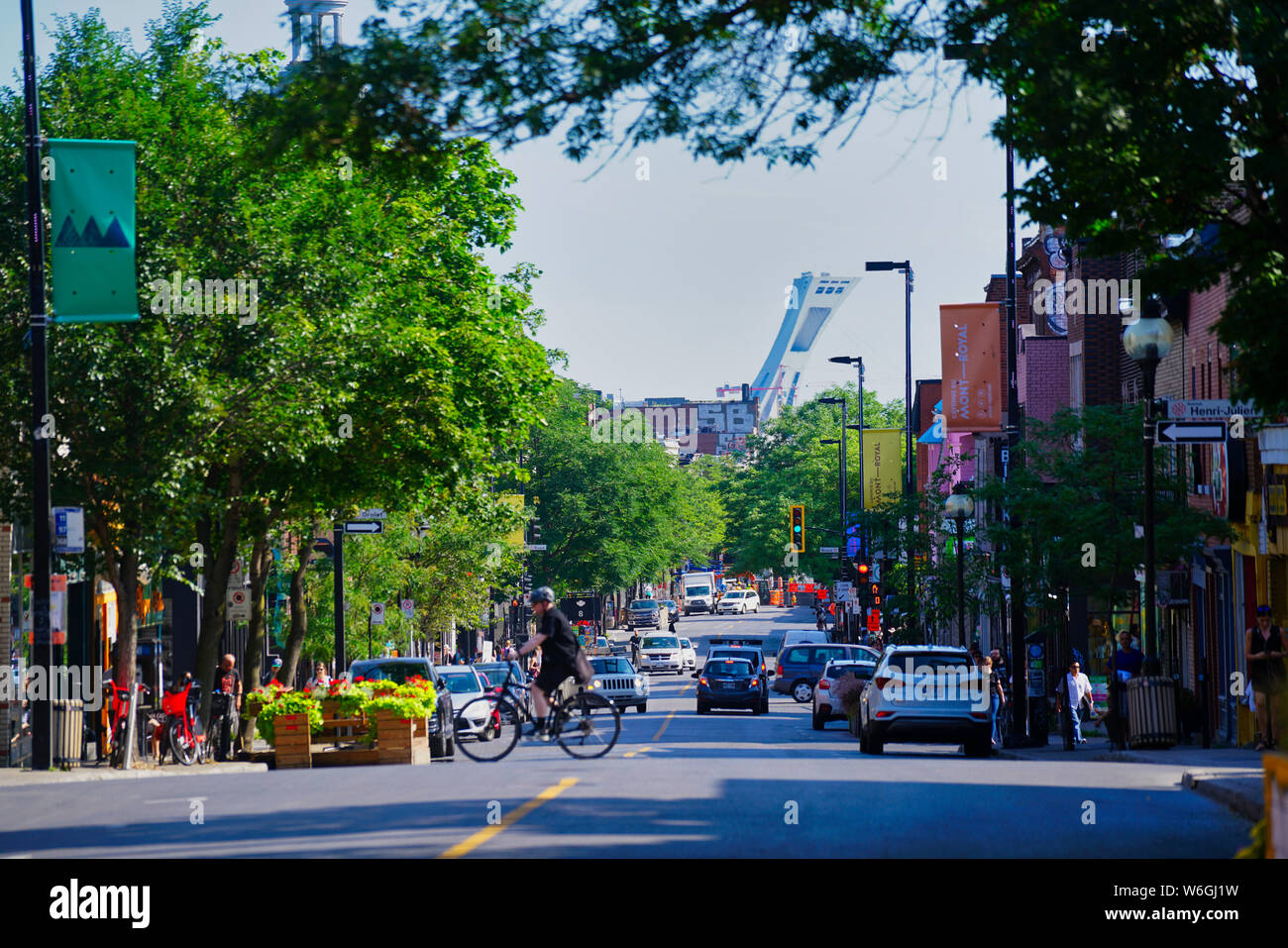 Montreal,Quebec,Canada,August 1,2019.Scene of Montreal's Plateau ...