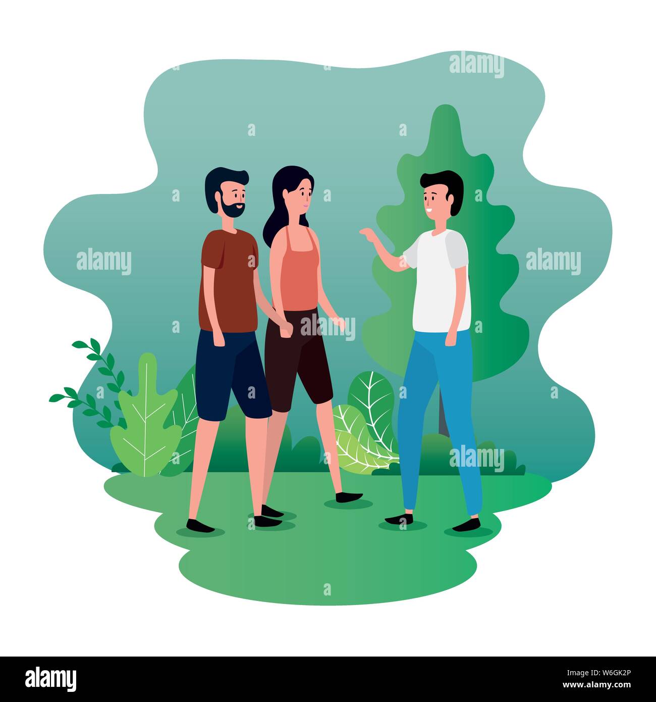 group of people on the park characters Stock Vector Image & Art - Alamy