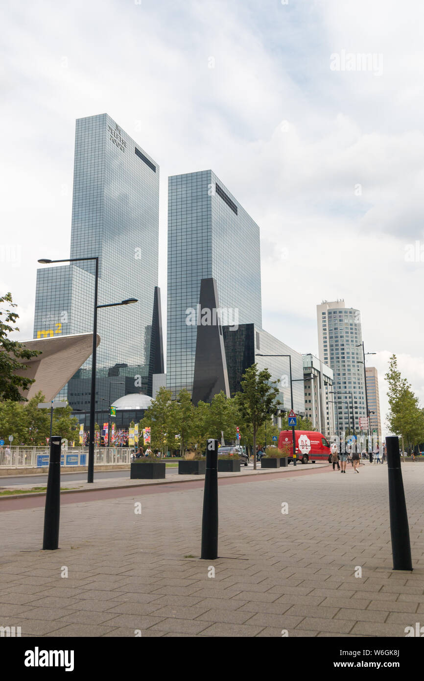 Rotterdam, the Netherlands - July 19 2019: modern architecture of ...