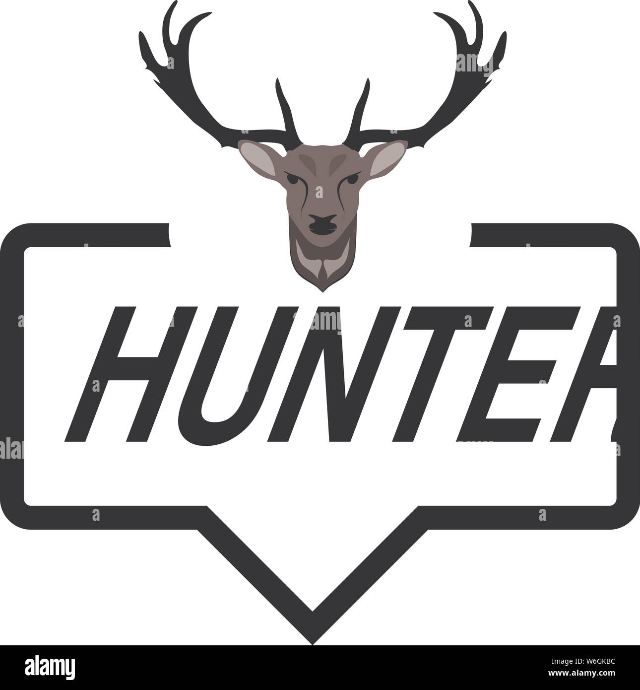 Hunter bubble speak icon trendy flat design Stock Vector Image & Art ...