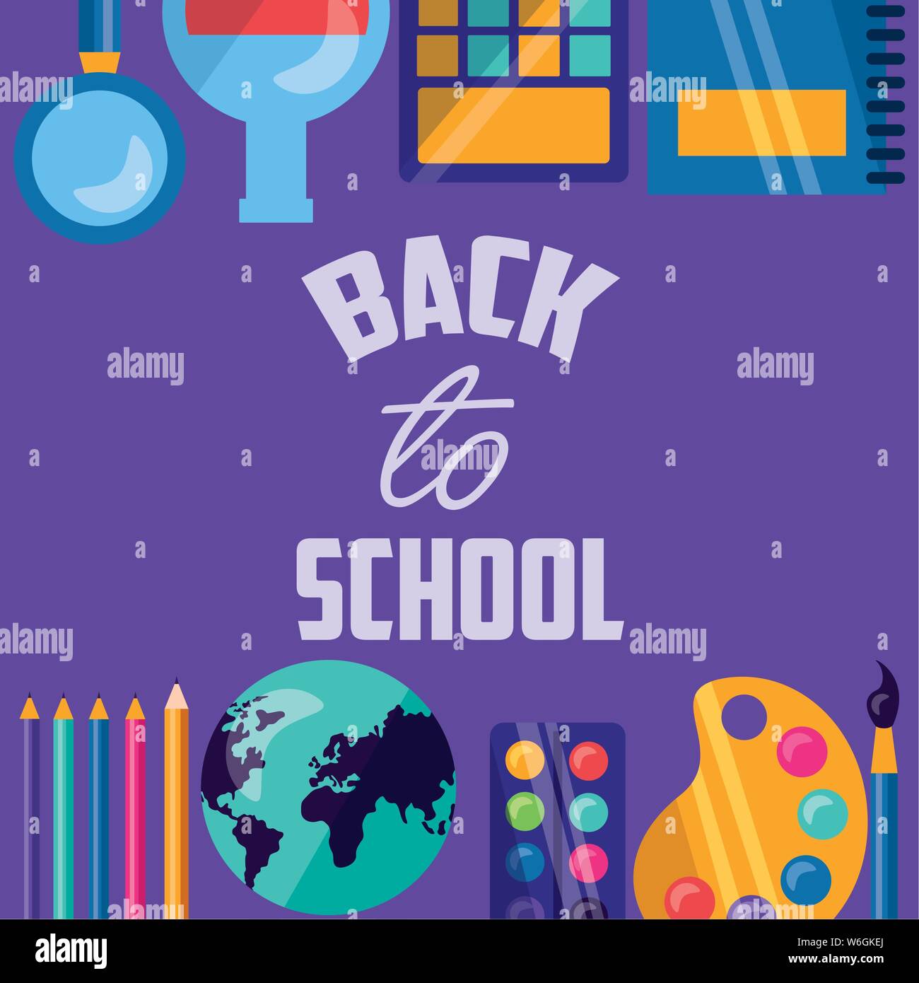 Back to school vector design Stock Vector Image & Art - Alamy