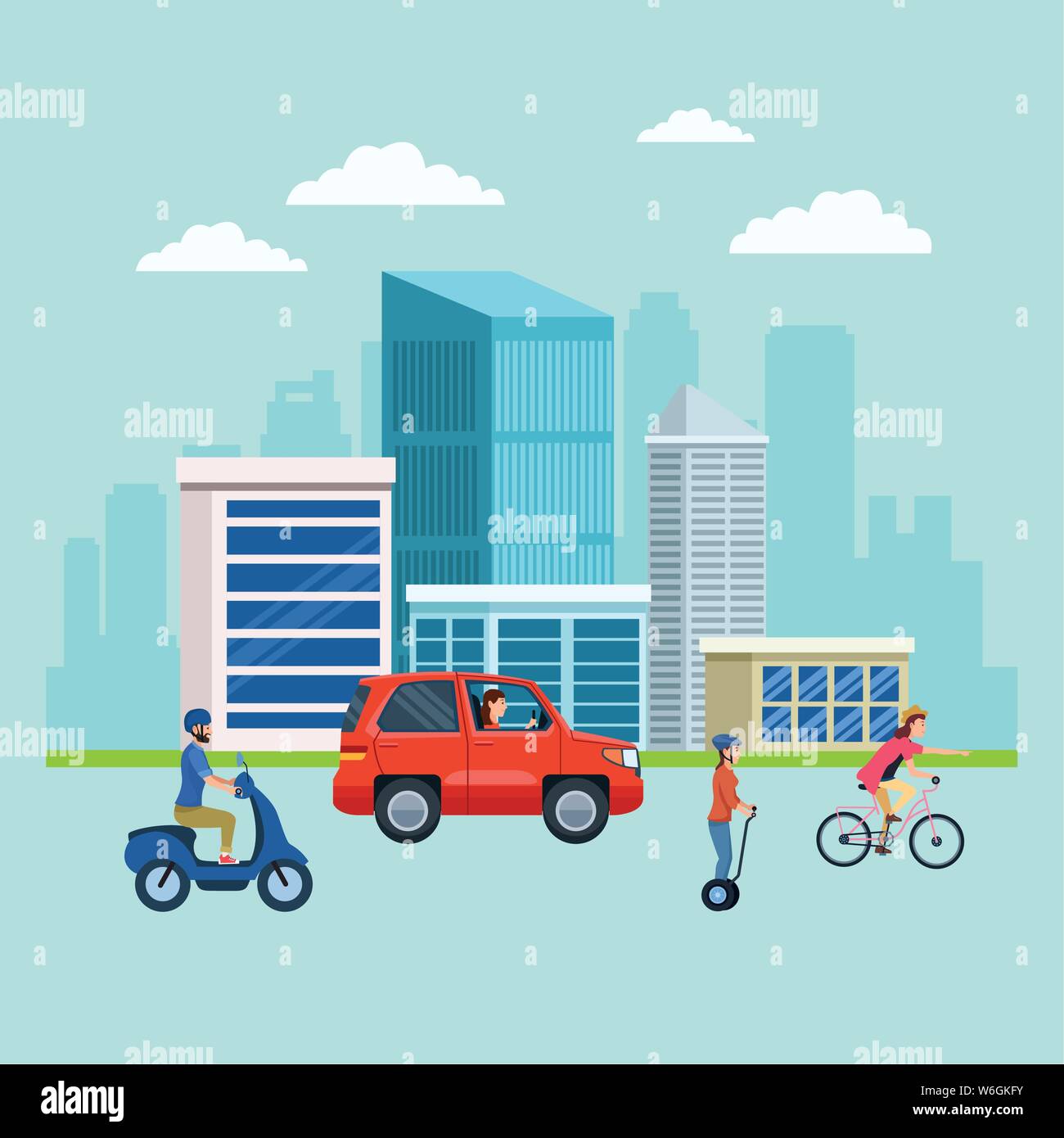 City transportation and mobility cartoons Stock Vector Image & Art - Alamy