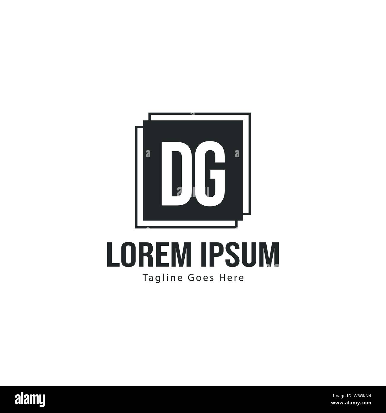 DG Letter Logo Design. Creative Modern DG Letters Icon Illustration ...