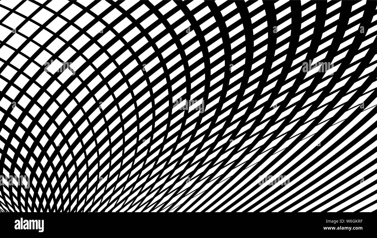 Wavy flowing lines abstract pattern. Wave Grid pattern of lines Stock ...