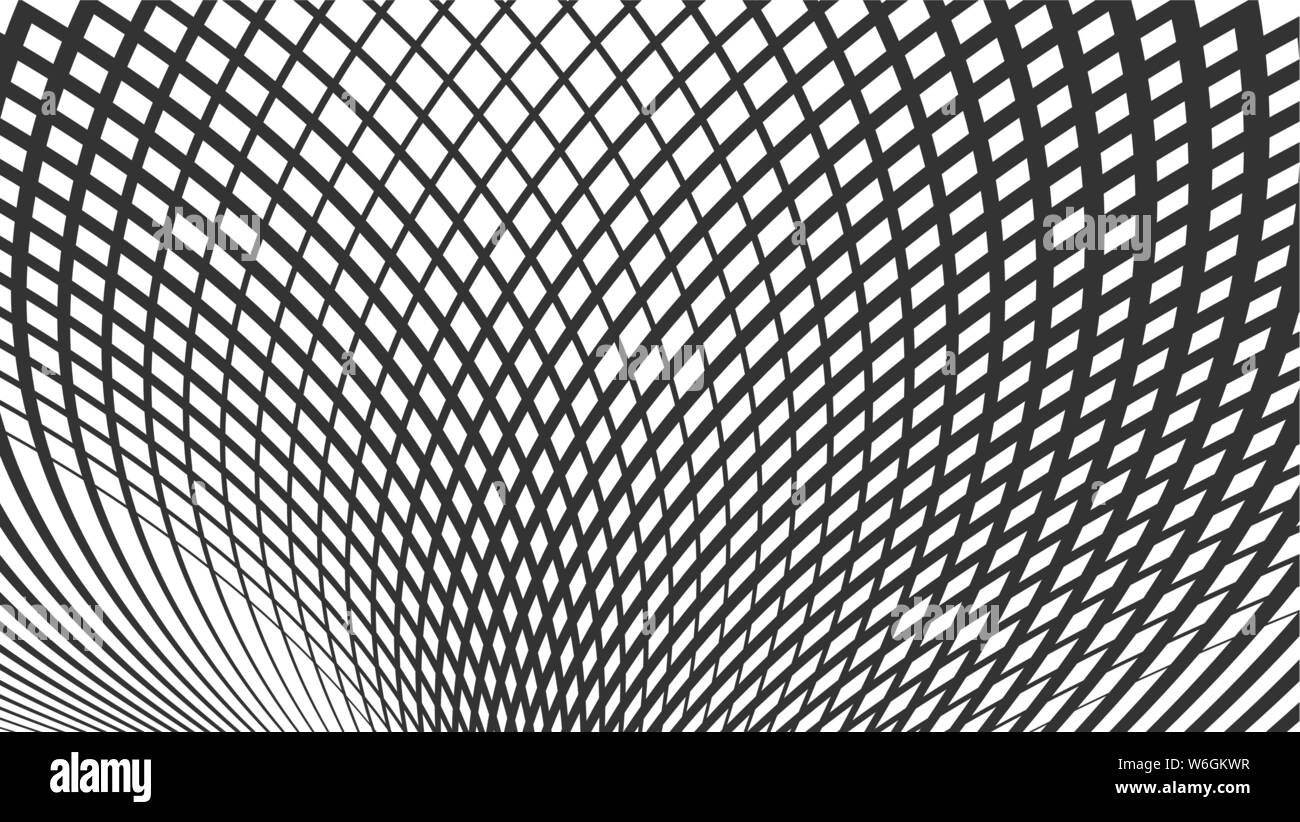 Wavy flowing lines abstract pattern. Wave Grid pattern of lines Stock ...