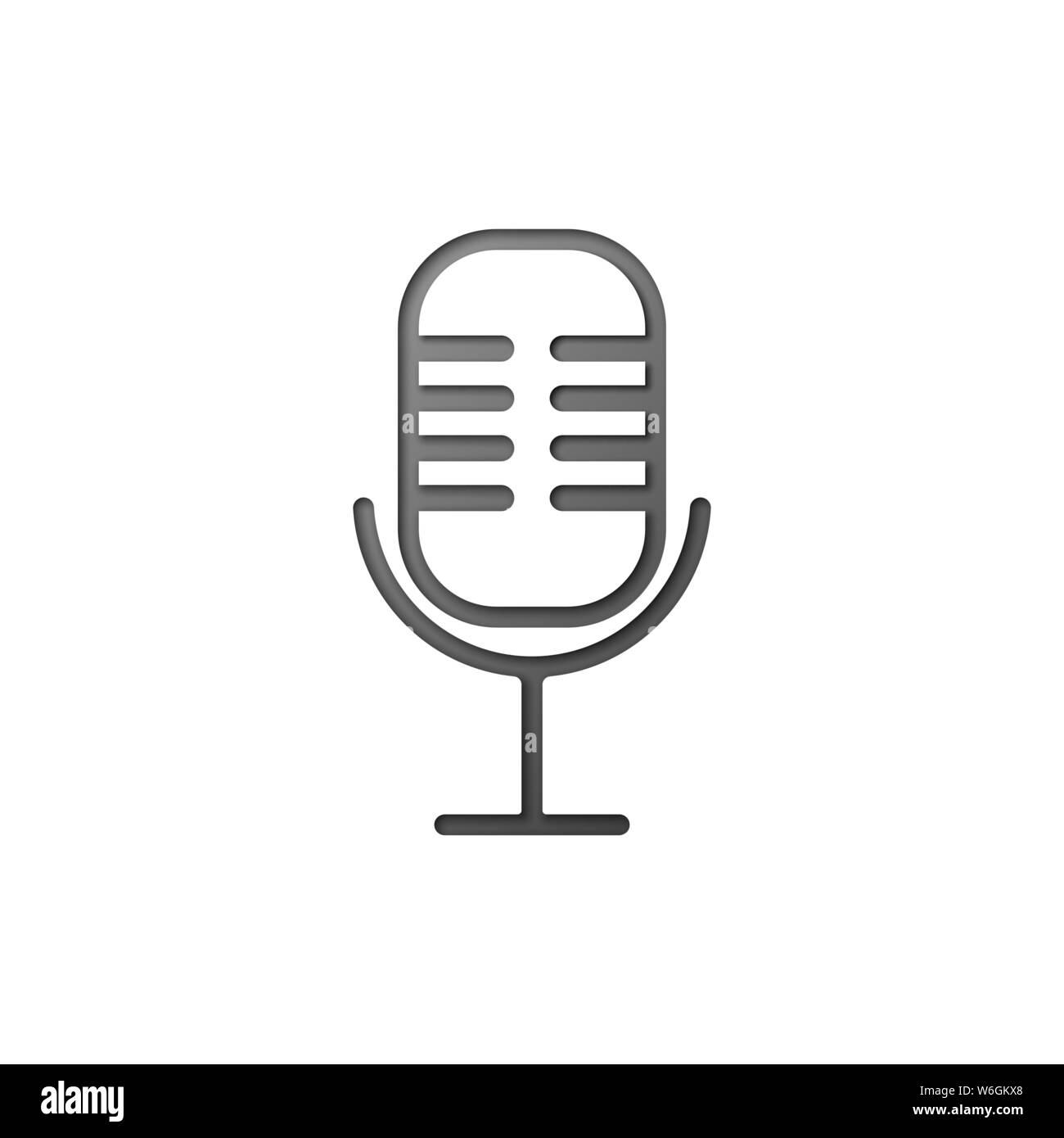 Microphone speaker on white background. Voice recognition Stock Vector ...