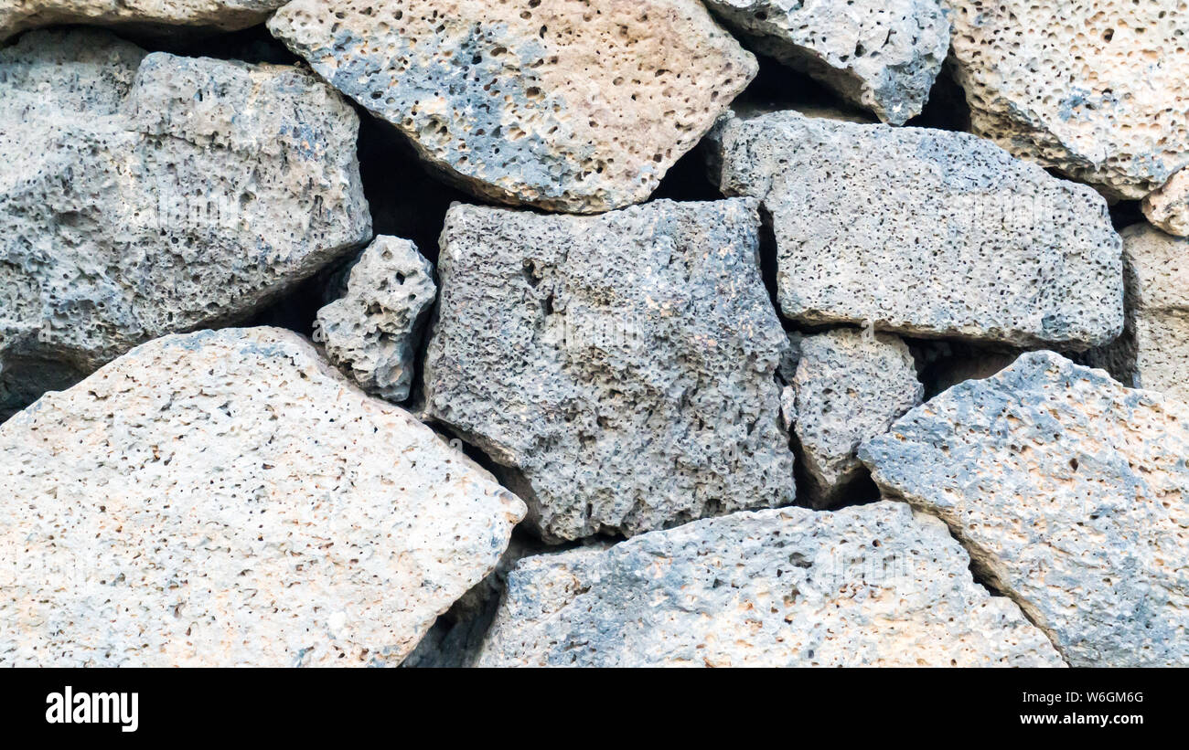 Stone wall of lava rocks hi-res stock photography and images - Alamy