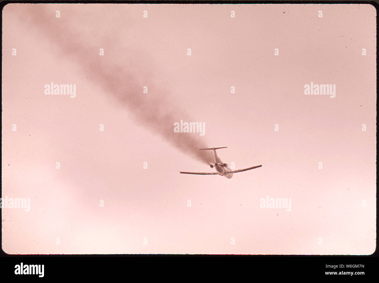 FUMES FROM JET TAKEOFF Stock Photo - Alamy
