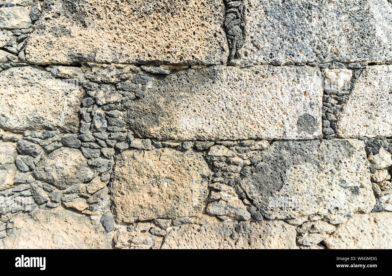 wall of lava stone Stock Photo - Alamy