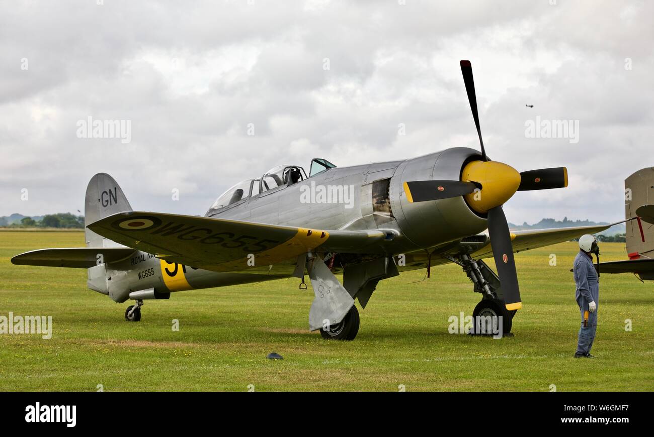 Hawker Sea Fury T.20 WG655 (G-INVN) on the Flightline at the 2019 ...