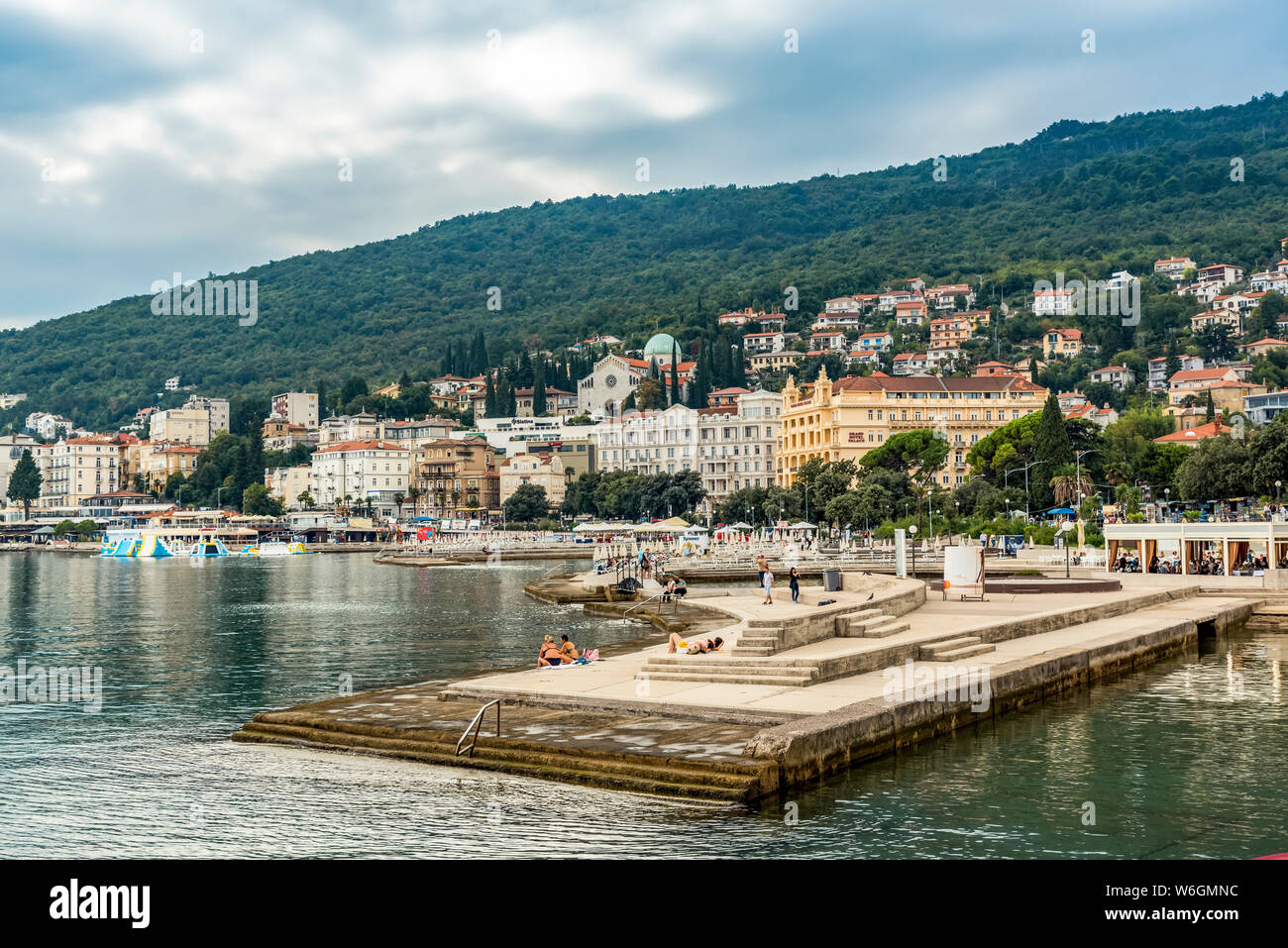 Grand buildings in The Lungomare; Opatija, Primorje-Gorski Kotar County ...