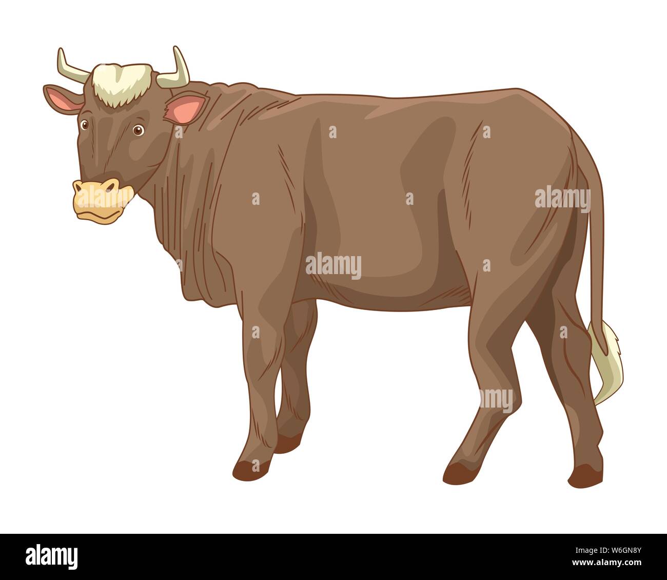 Cow animal sideview cartoon isolated Stock Vector Image & Art - Alamy