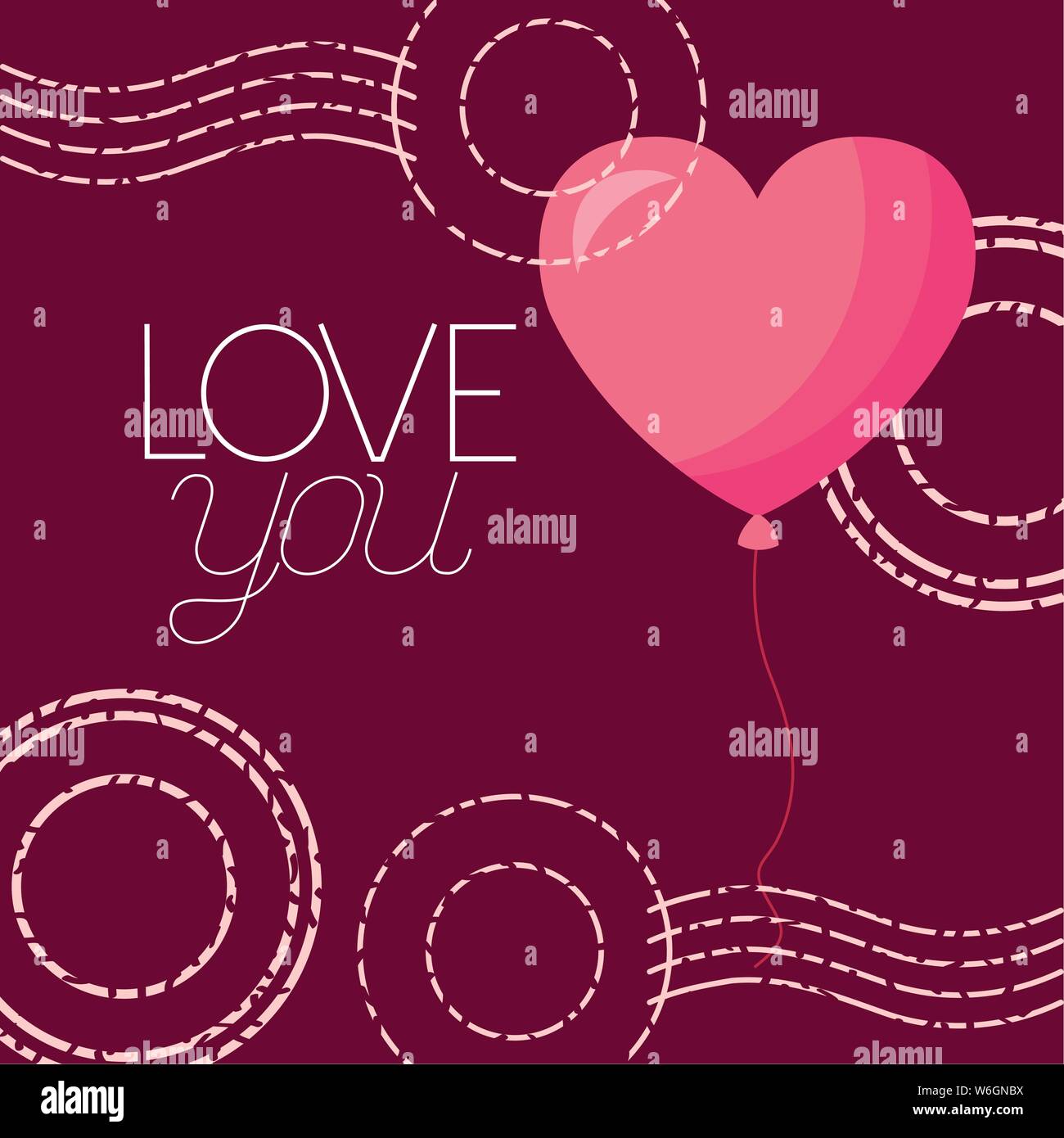 Love represented by heart balloon vector design Stock Vector Image ...
