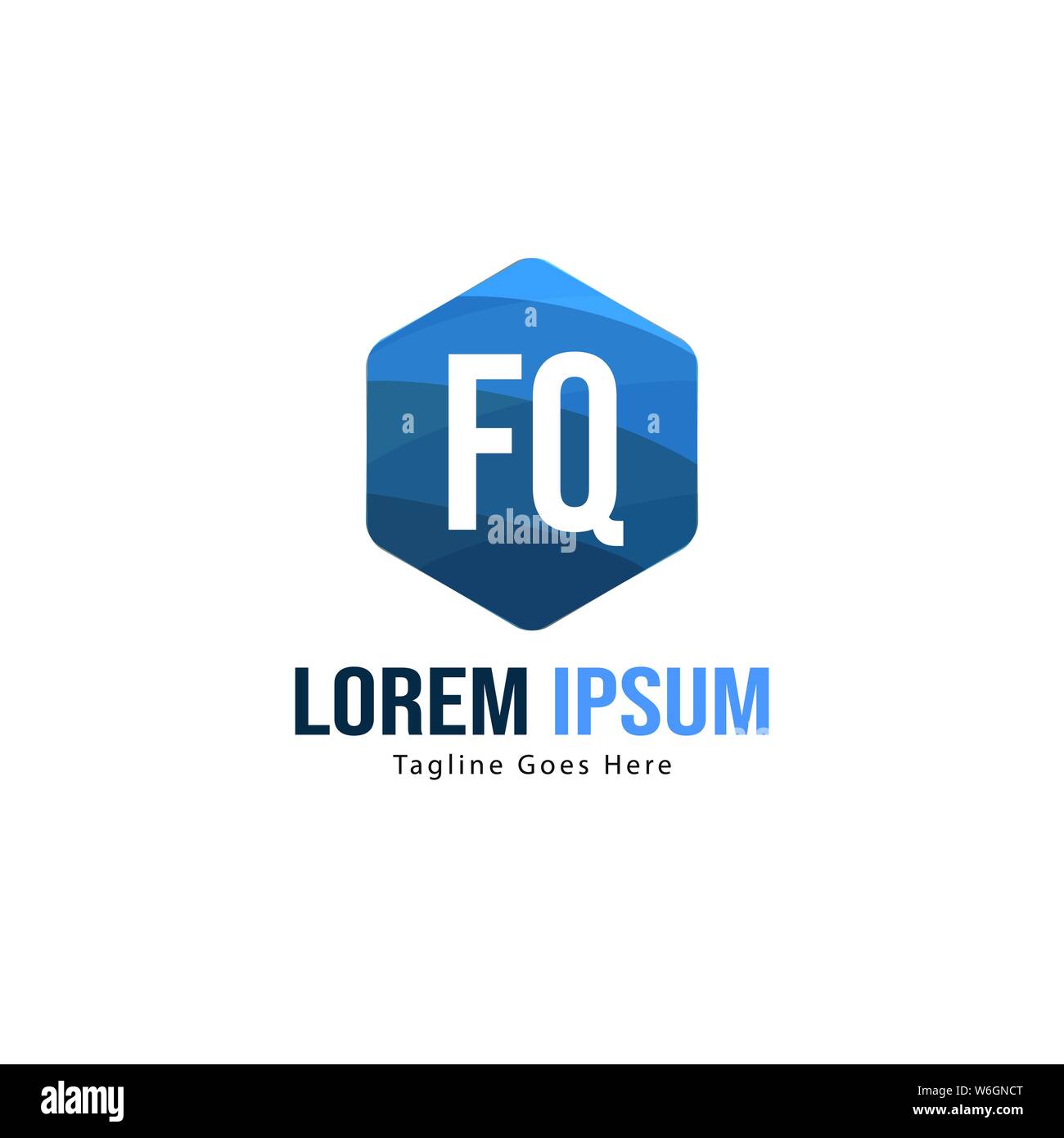 Initial FQ logo template with modern frame. Minimalist FQ letter logo ...