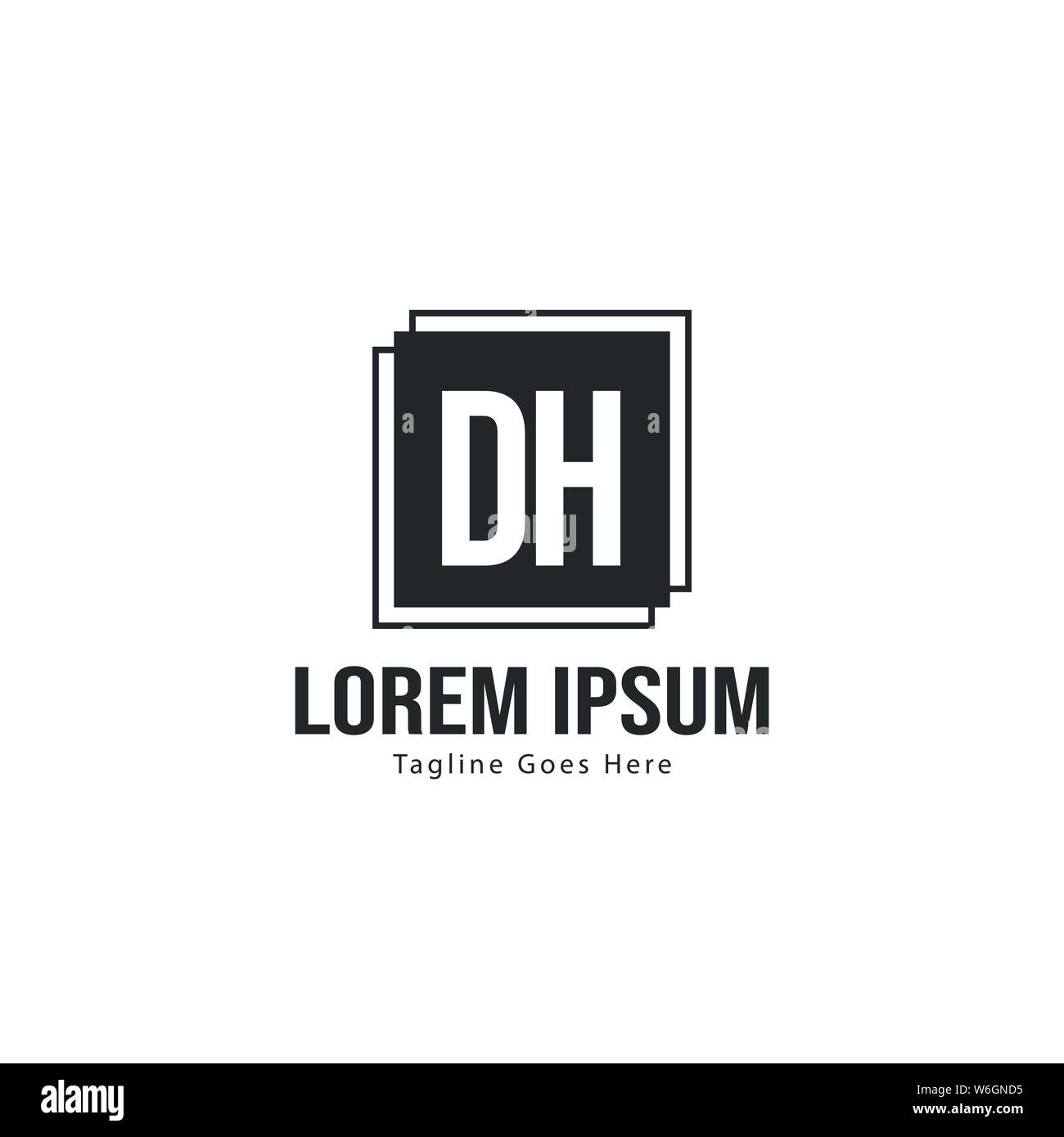 DH Letter Logo Design. Creative Modern DH Letters Icon Illustration ...