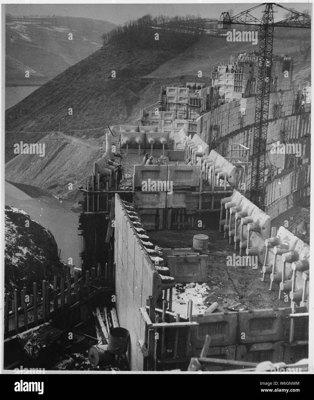France. [Dam under construction.] Stock Photo - Alamy