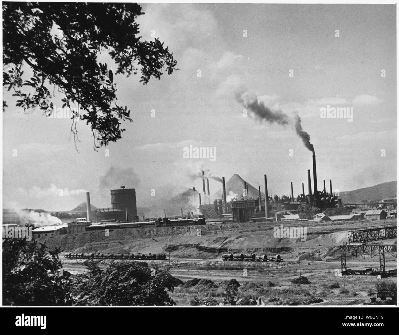 France. Shown here is the Voelklingen Iron and Steel Works, largest ...