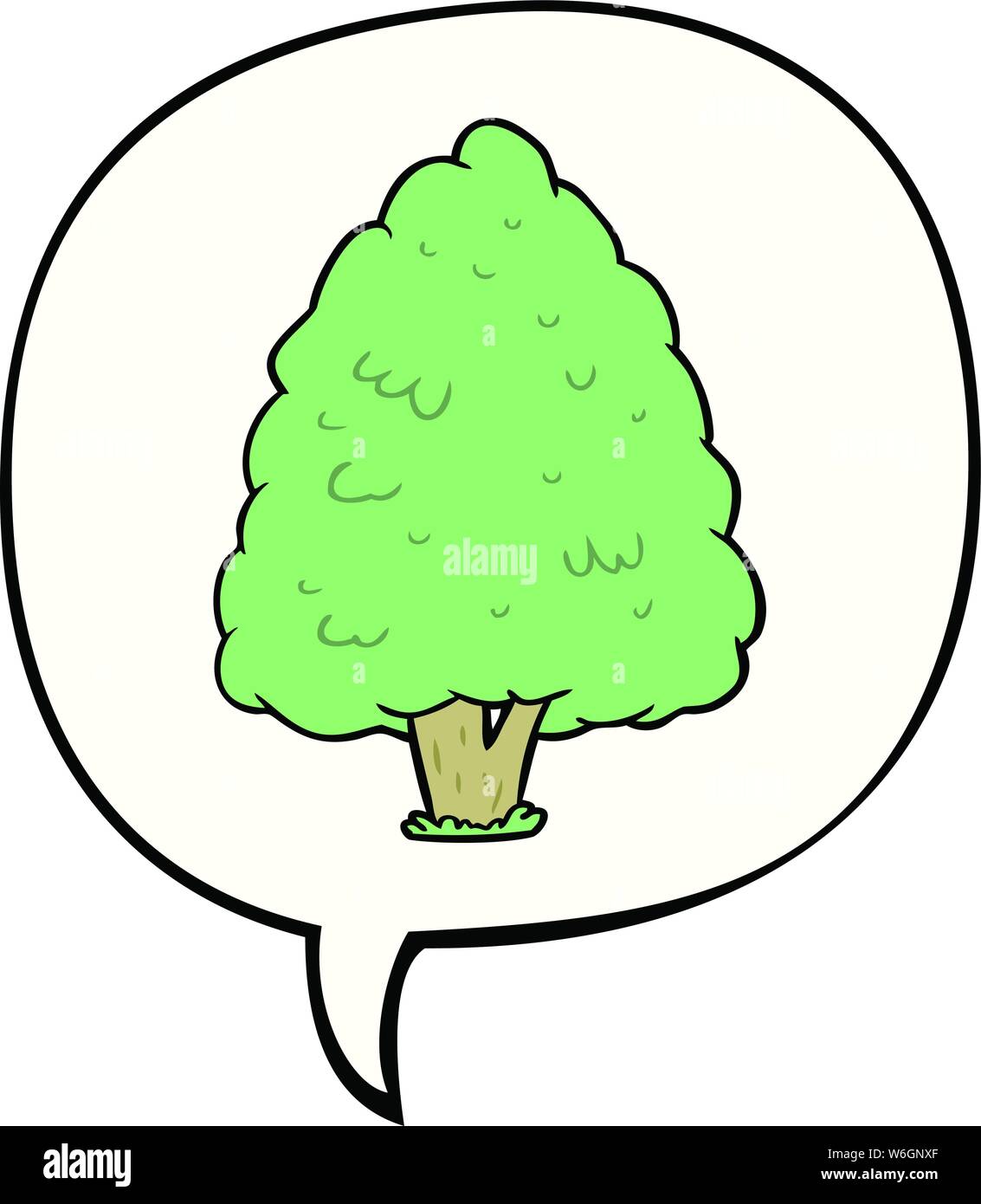 cartoon tall tree with speech bubble Stock Vector Image & Art - Alamy