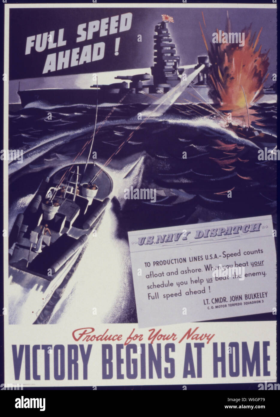 Full Speed Ahead! Victory Begins At Home Stock Photo - Alamy