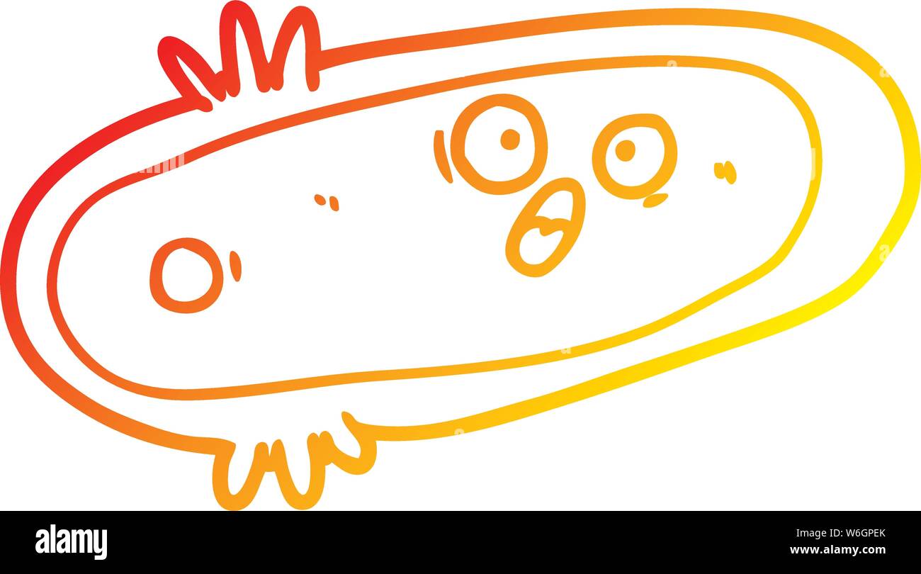 warm gradient line drawing of a cartoon germ Stock Vector Image & Art ...