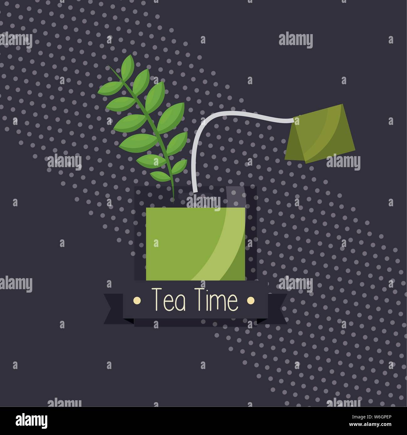 Green tea bag vector design Stock Vector Image & Art - Alamy