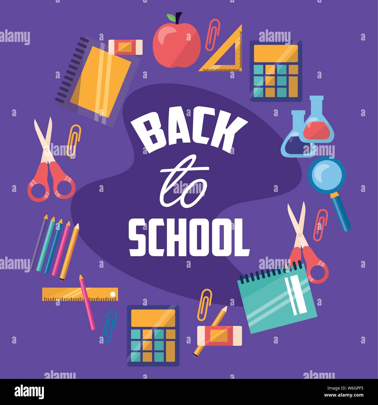 Back to school vector design Stock Vector Image & Art - Alamy