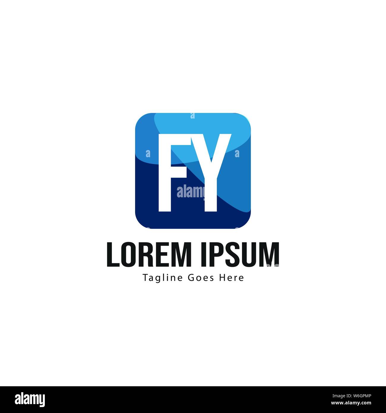 Initial FY logo template with modern frame. Minimalist FY letter logo ...