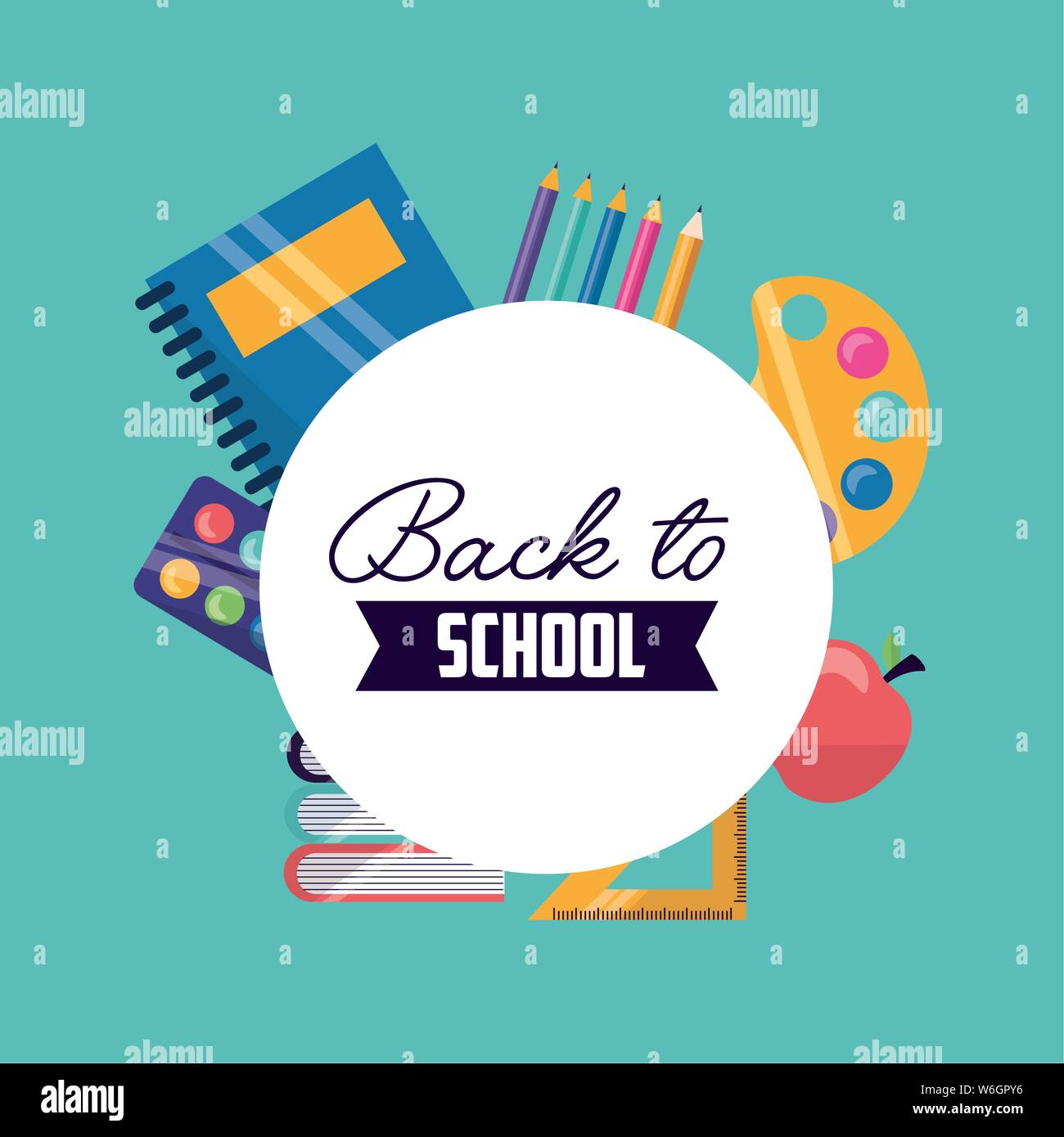 Back to school vector design Stock Vector Image & Art - Alamy