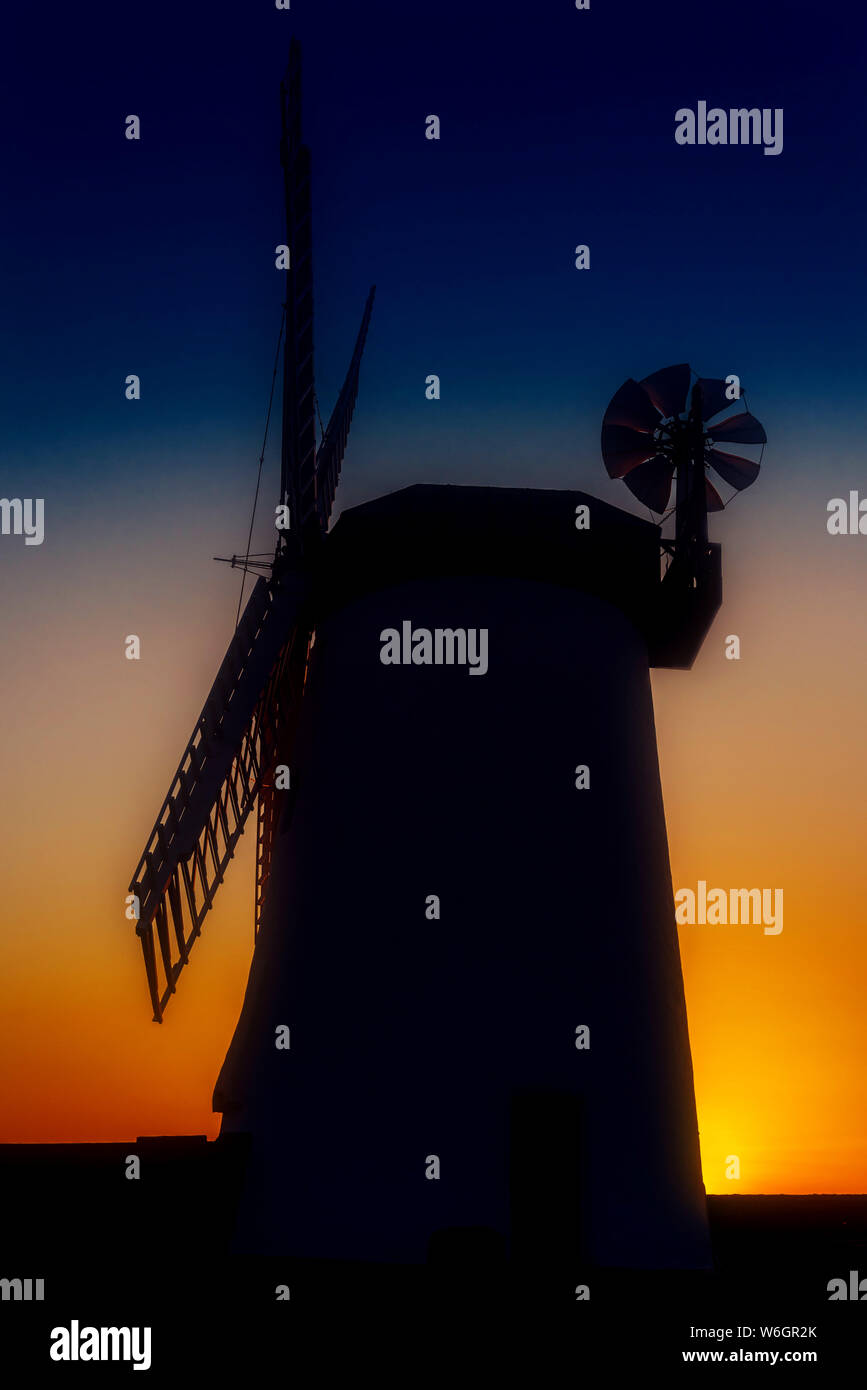 Ballycopeland Windmill at sunset, Millisle, County Down, Northern ...