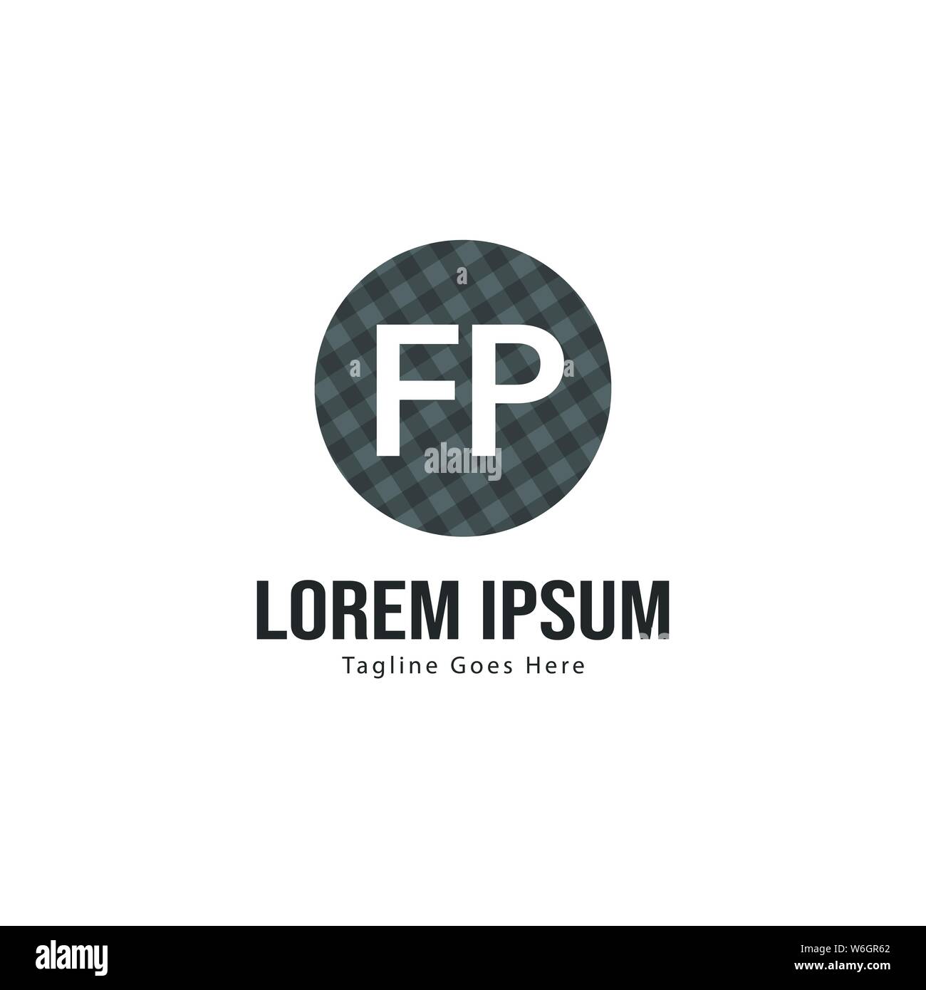 Initial FP logo template with modern frame. Minimalist FP letter logo ...
