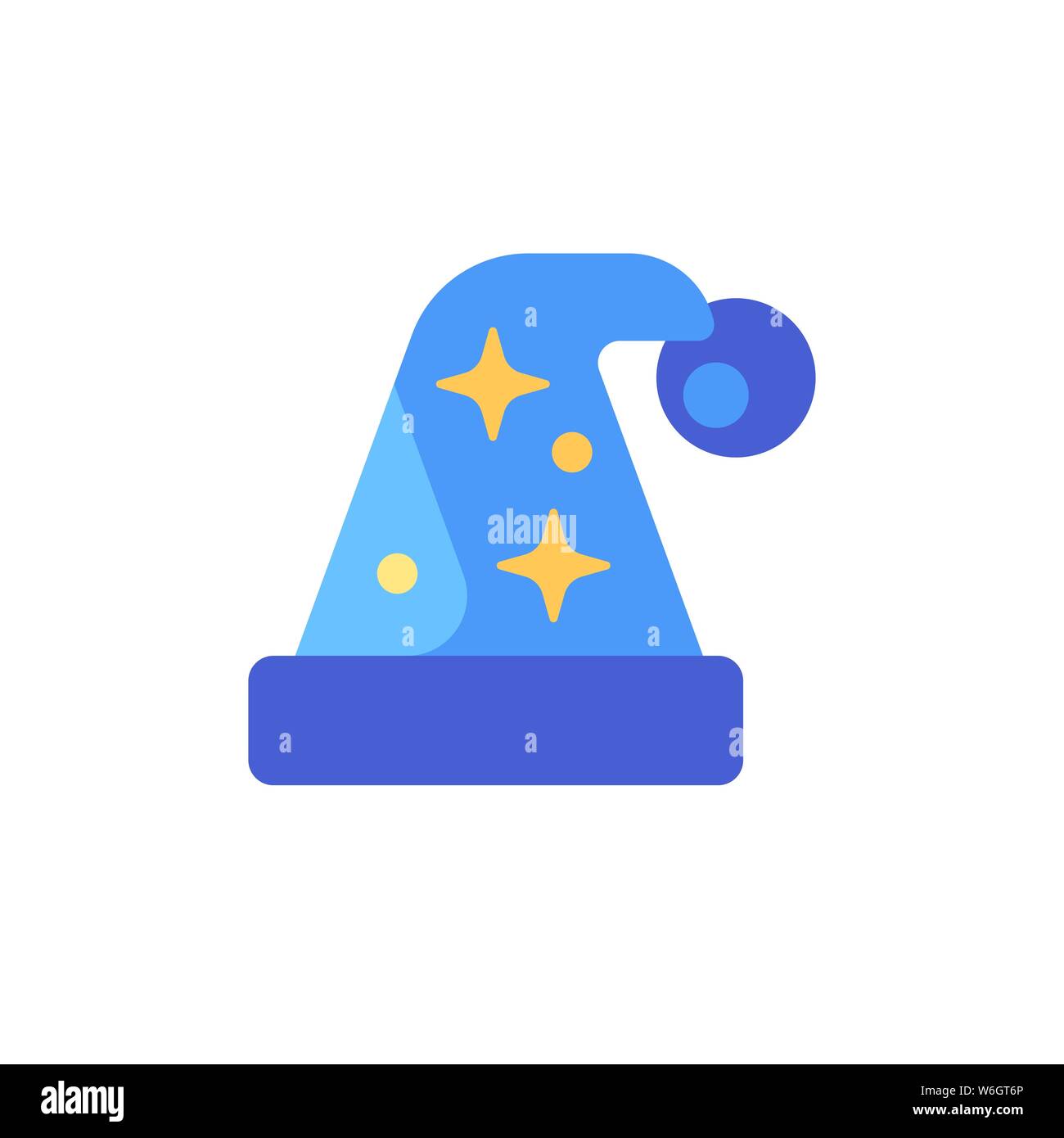 Blue night cap with stars. Sleeping hat flat icon Stock Vector Image ...
