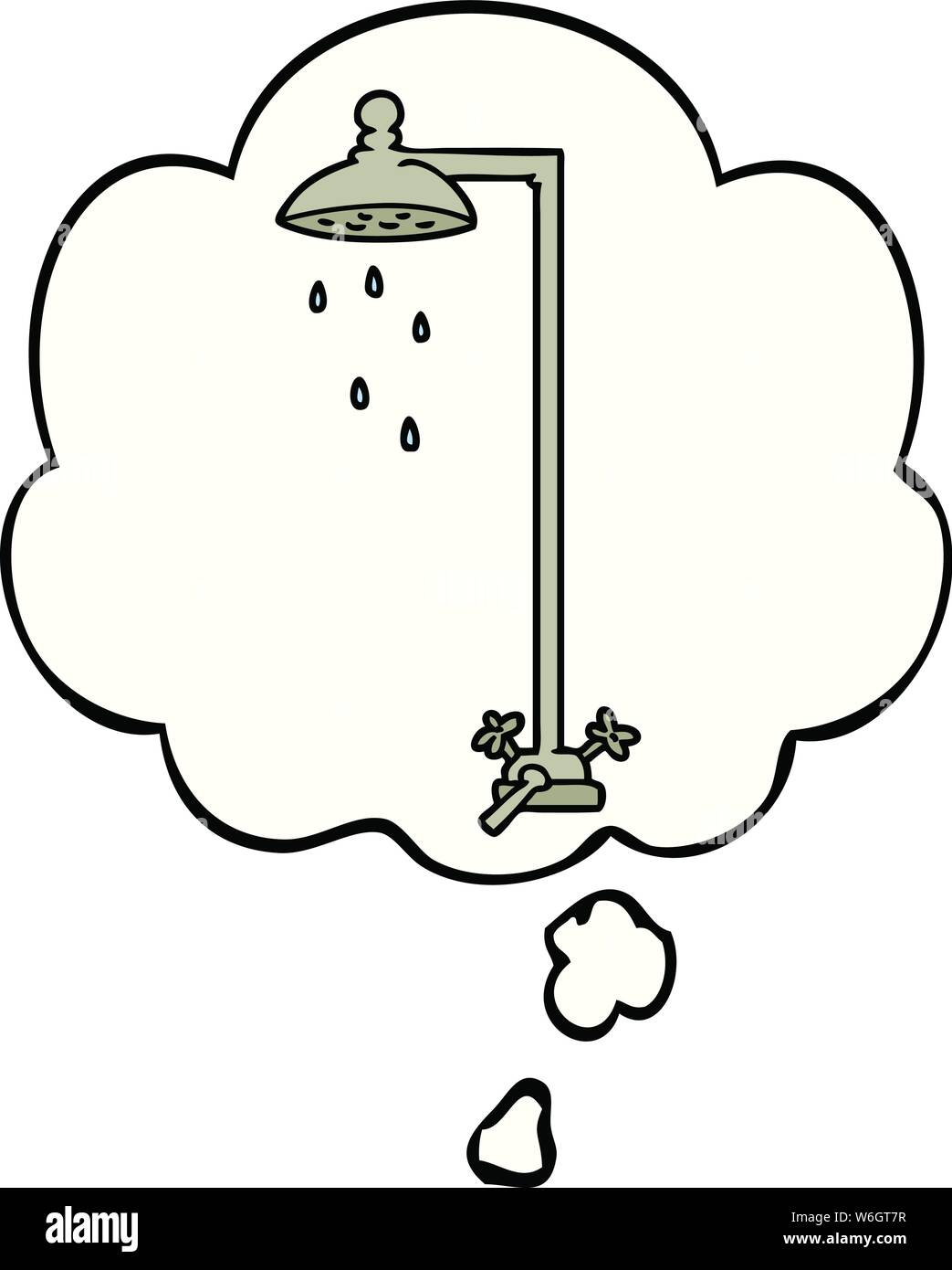 cartoon shower with thought bubble Stock Vector Image & Art - Alamy